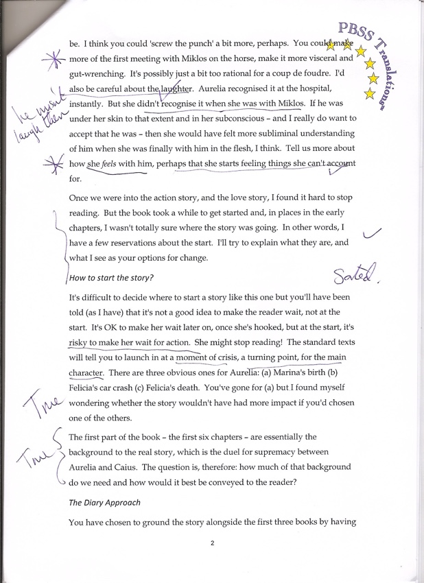 Using your reader report | Alison Morton's Thrillers